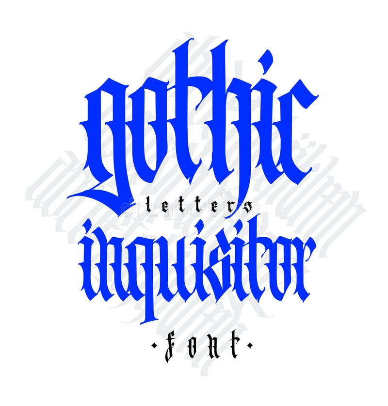 Gothic, Display English Alphabet. Vector. Medieval Latin Letters ...