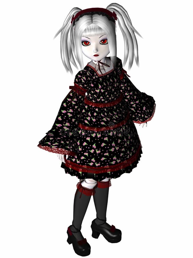 Gothic Doll stock illustration. Illustration of collectible - 6252745