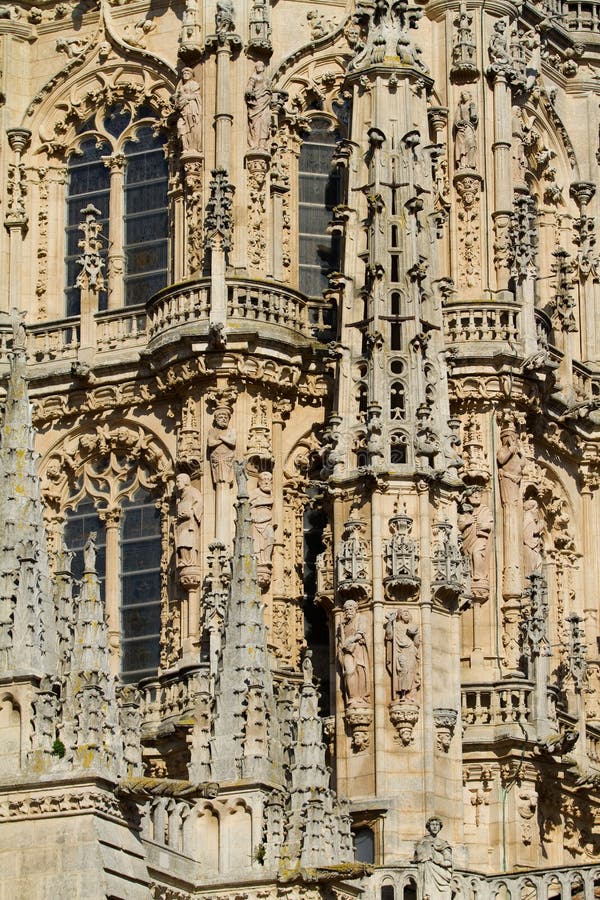 Gothic Dome of the East Face of Burgos Cathedral. Spain Stock Image ...