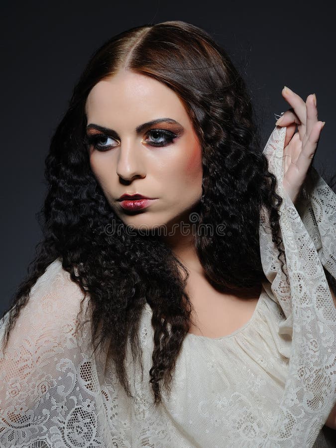 Gothic Female Face Creative Make-up Stock Photo - Image of creative ...