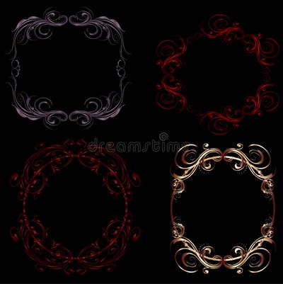 Gothic Filigree Frames stock vector. Illustration of metal - 10039406