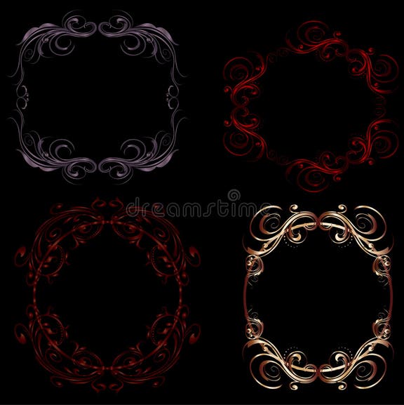 Gothic Filigree Frames stock vector. Illustration of metal - 10039406