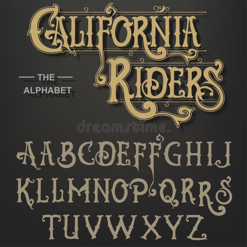 Gothic Font Original Typeface Handmade Medieval Script Capital ...