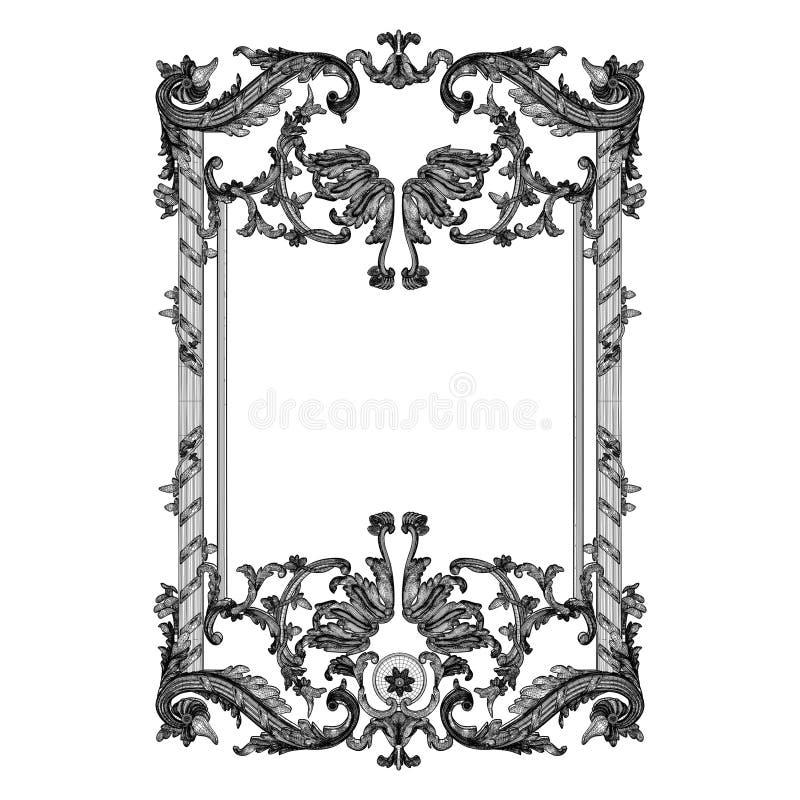 Gothic Vintage Ornament Vector. Illustration Isolated on White ...