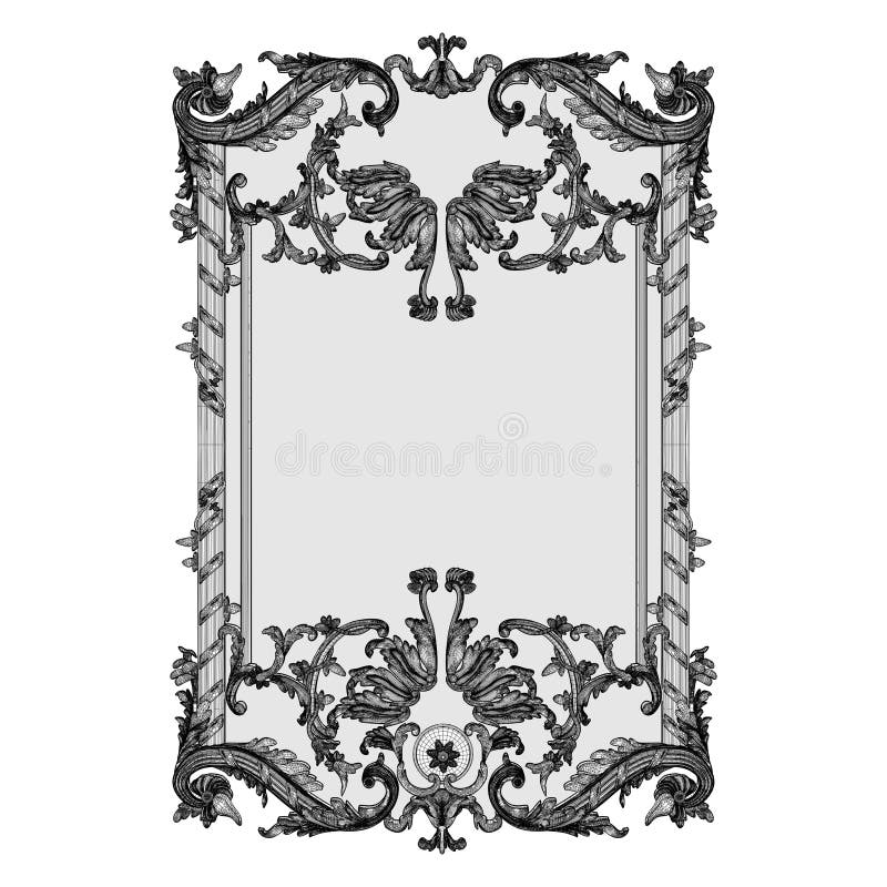 Gothic Frame Vector. Illustration Isolated on White Background. a ...