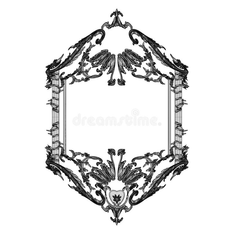 Gothic Frame Vector. Illustration Isolated on White Background. a ...