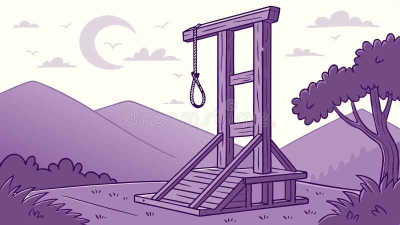 Gothic Gallows in Ancient Ruined Castle, Vector Design Generative AI ...