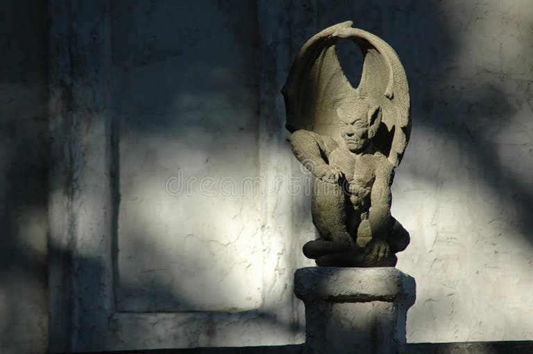 Gothic Gargoyle stock photo. Image of crouch, devil, wings - 529564