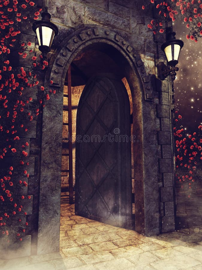 Gothic gate stock illustration. Illustration of gate - 13429724