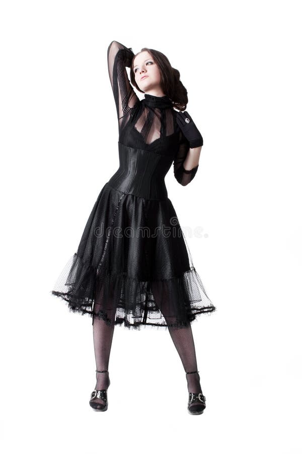 Gothic Girl With A Crystal Ball Stock Photo - Image of occult, presage ...