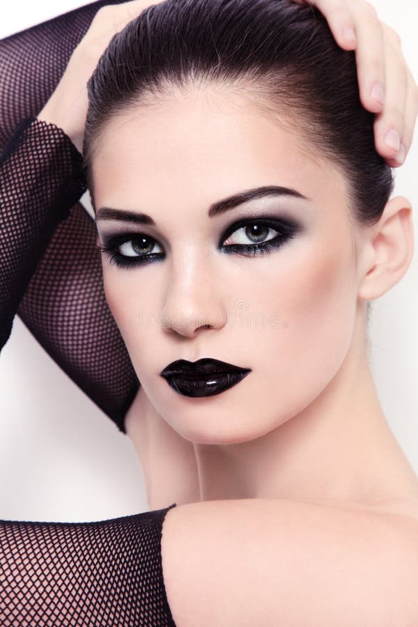 Gothic glamour stock image. Image of makeup, glamour - 22316965