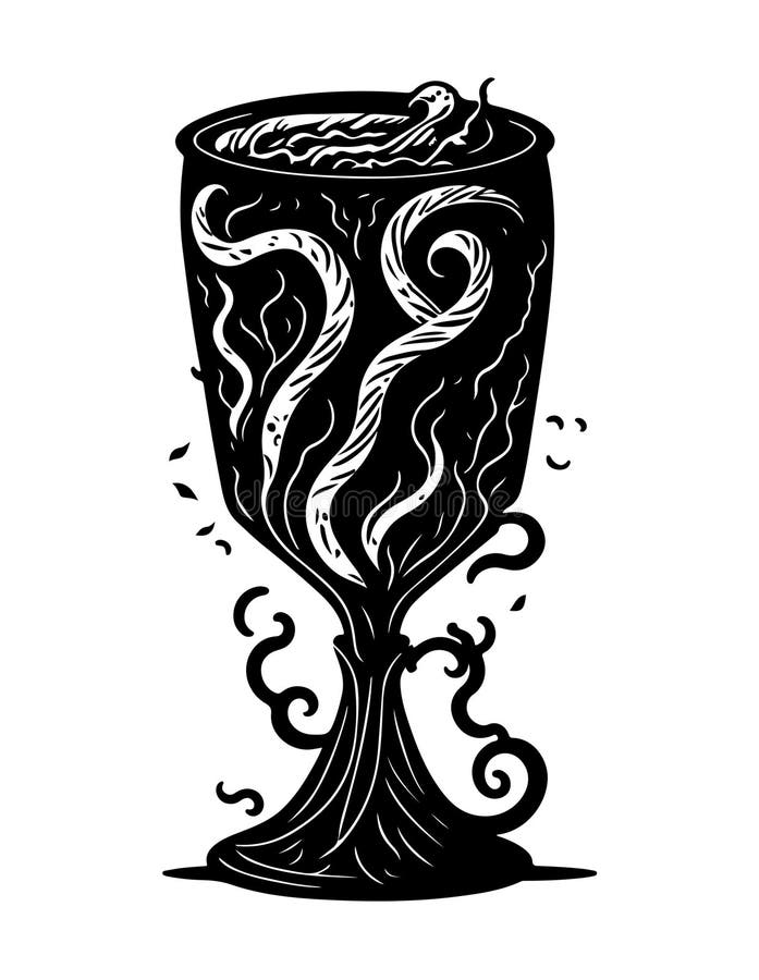 Gothic Goblet. Cup. stock illustration. Illustration of retro - 297724338