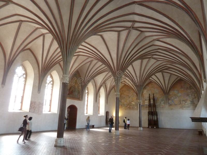 The Gothic Grand Chamber in the Famous Malbork Castle Editorial Stock ...