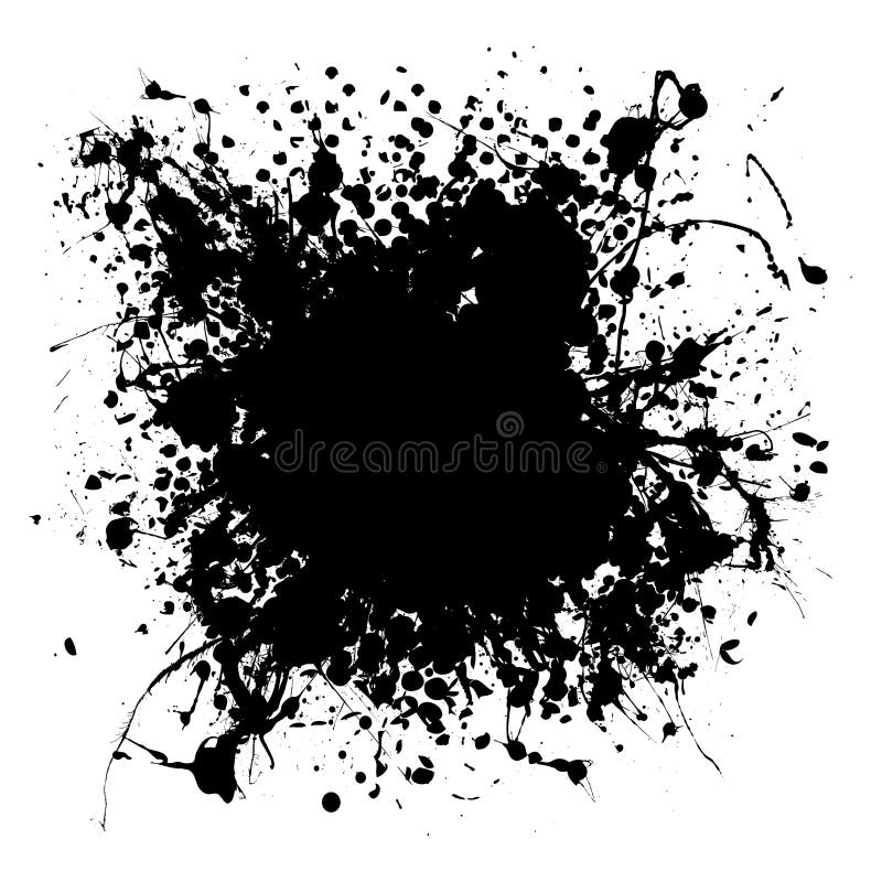 Halftone ink splat grunge stock vector. Illustration of paint - 4732220