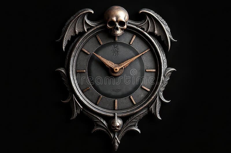 Gothic Inspiration Wall Clock Stock Illustration - Illustration of ...