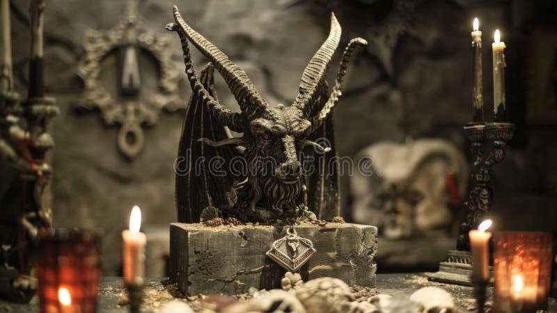 A Gothic Interior of a Vampire Castle of Transylvania, Lit by Candles ...