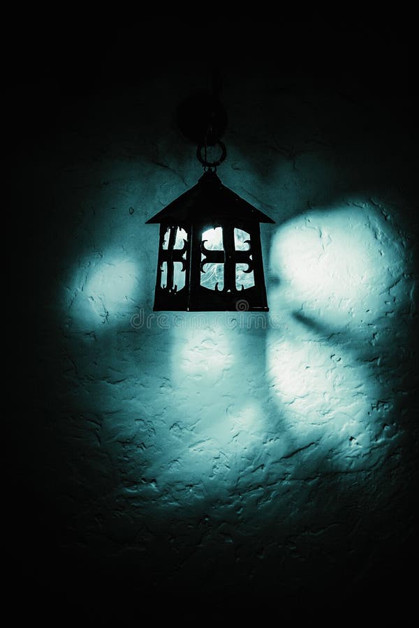 Gothic Lantern on the Wall in Horror Style Stock Photo - Image of life ...