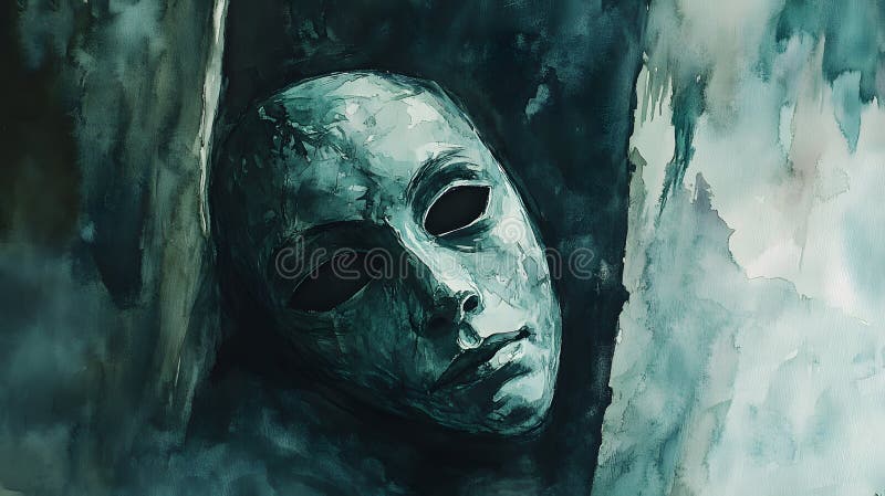 Gothic Mask Lying Forgotten in a Cobwebbed Corner Stock Illustration ...