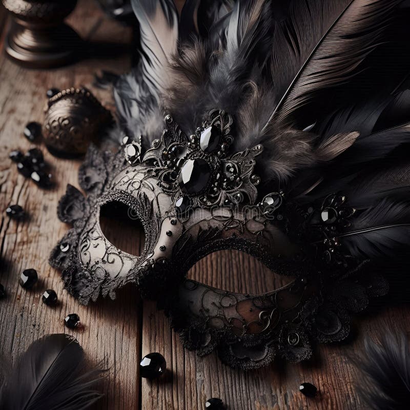 Gothic Masquerade Mask, Generative Ai Stock Illustration - Illustration ...
