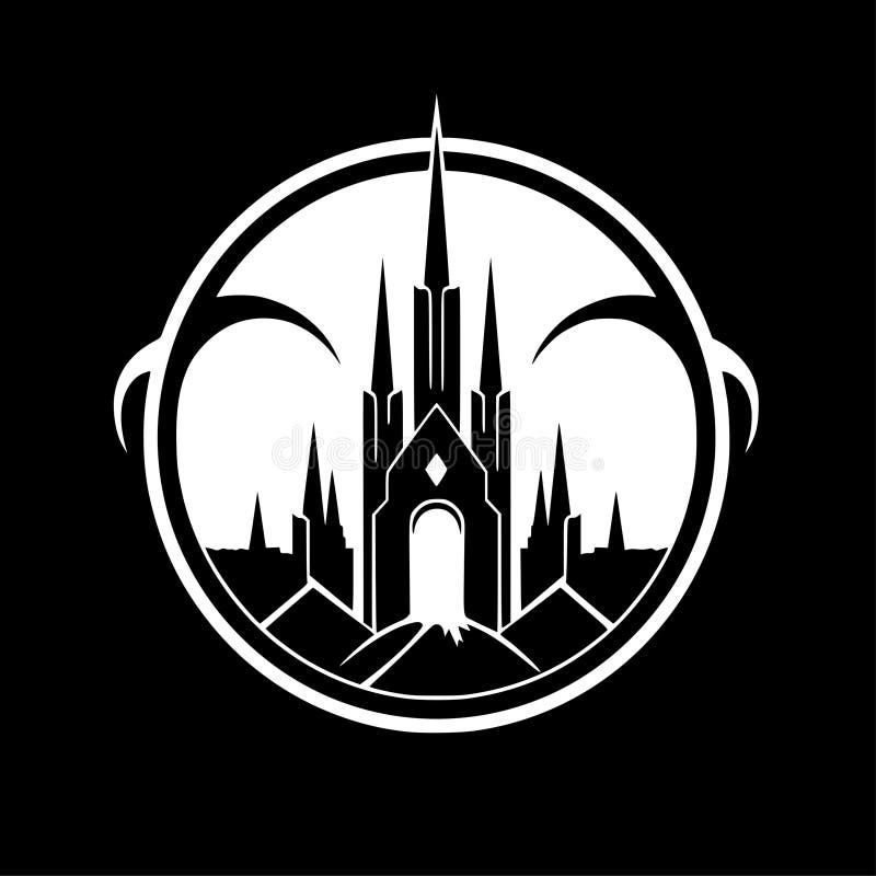 Gothic - Minimalist and Flat Logo - Vector Illustration Stock ...