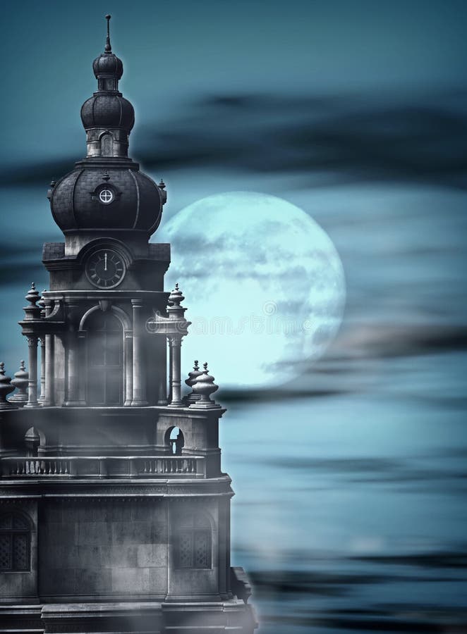 Gothic Night stock illustration. Illustration of columns - 46329188