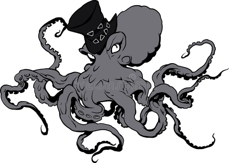 Gothic octopus stock illustration. Illustration of eyes - 91088412