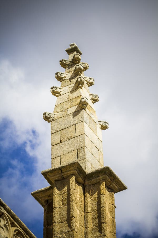 Gothic Pinnacle, Cathedral Toledo in Spain Stock Image - Image of blue ...