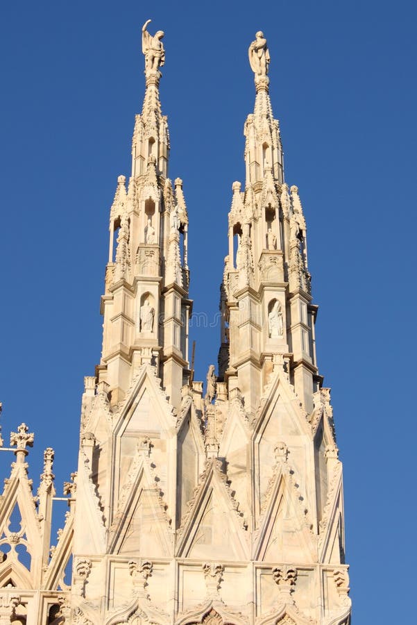 Gothic Pinnacles of Burgos Cathedral. Spain Stock Photo - Image of christianity, architecture ...
