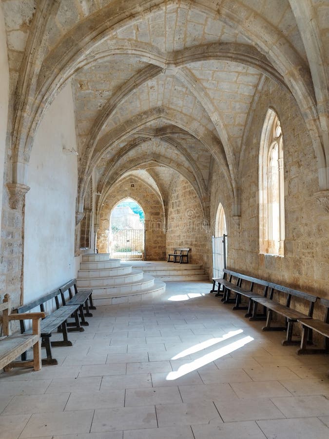 Gothic Portico of the Anento Church in Aragon Spain Stock Image - Image ...