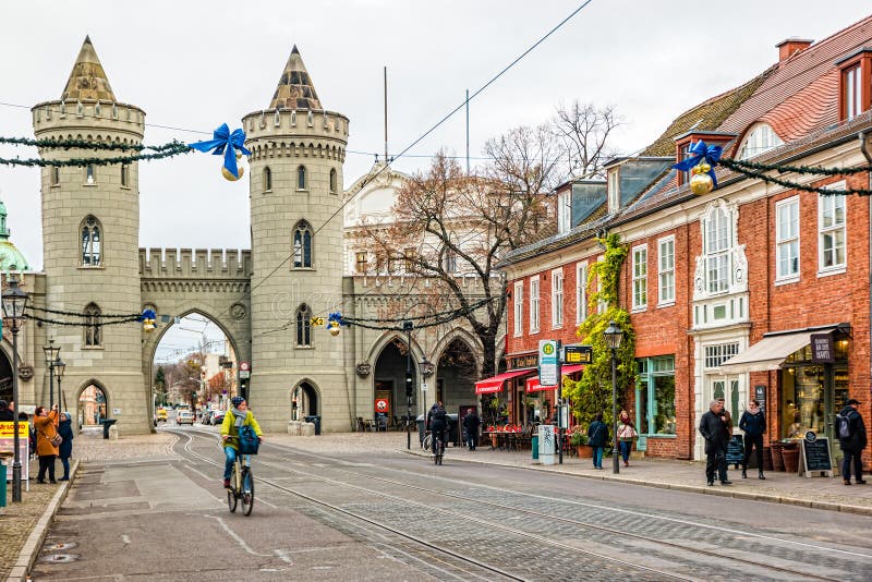 Gothic Potsdam Nauener Tor Gate Editorial Photography - Image of rails ...