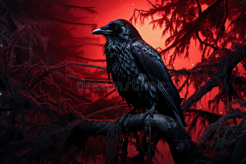 The Crimson Raven a Stunning Kenku with a Red Cape Stock Illustration ...