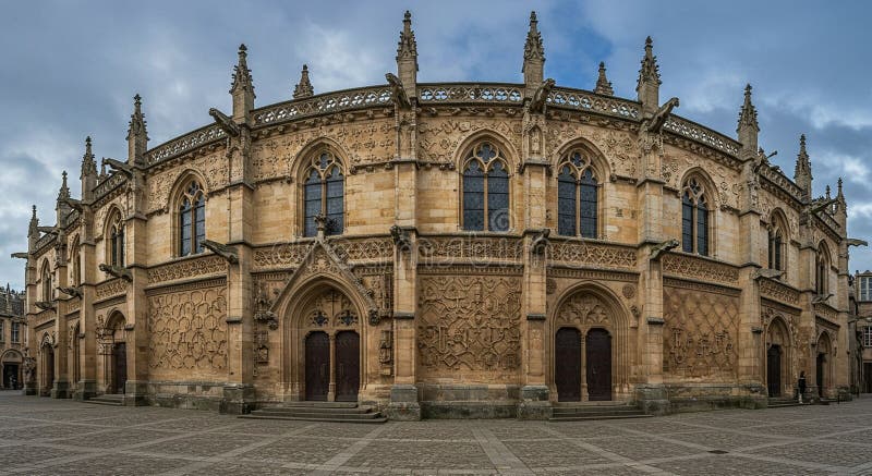 Gothic Revival Building with an Octagonal Layout, Featuring Ornate ...