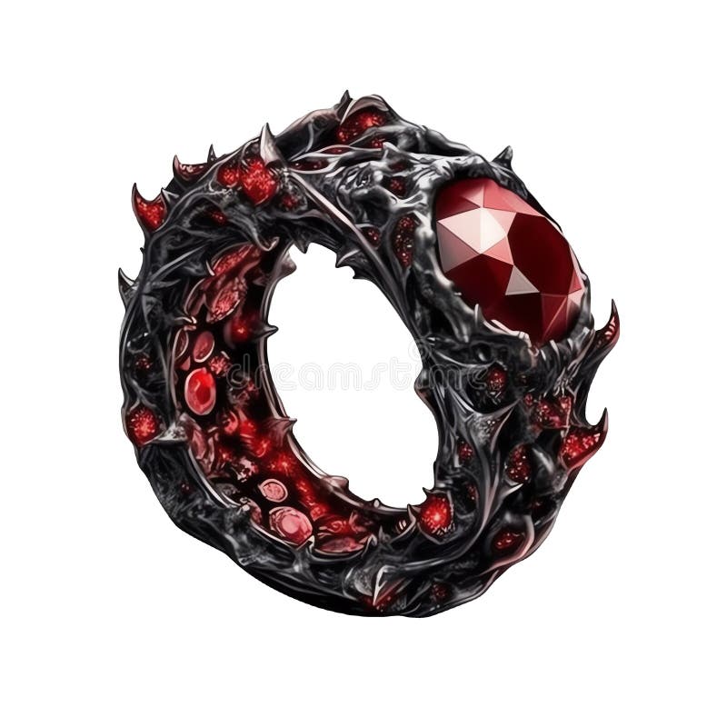 Gothic Rings Watercolor Illustration Stock Illustration - Illustration ...
