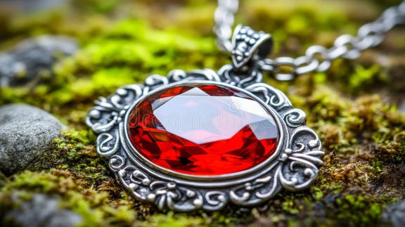 The Gothic Ruby Pendant Represents a Style of Dark Elegance in Jewelry ...
