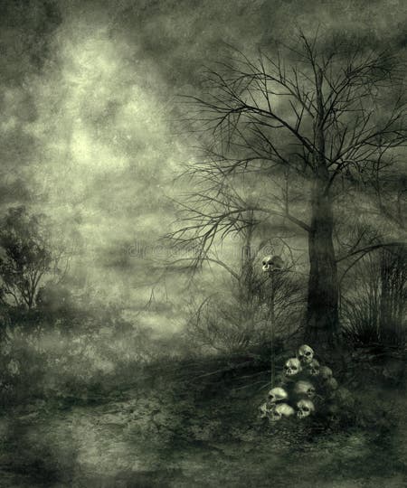 Gothic scenery 28 stock illustration. Illustration of withered - 7871739