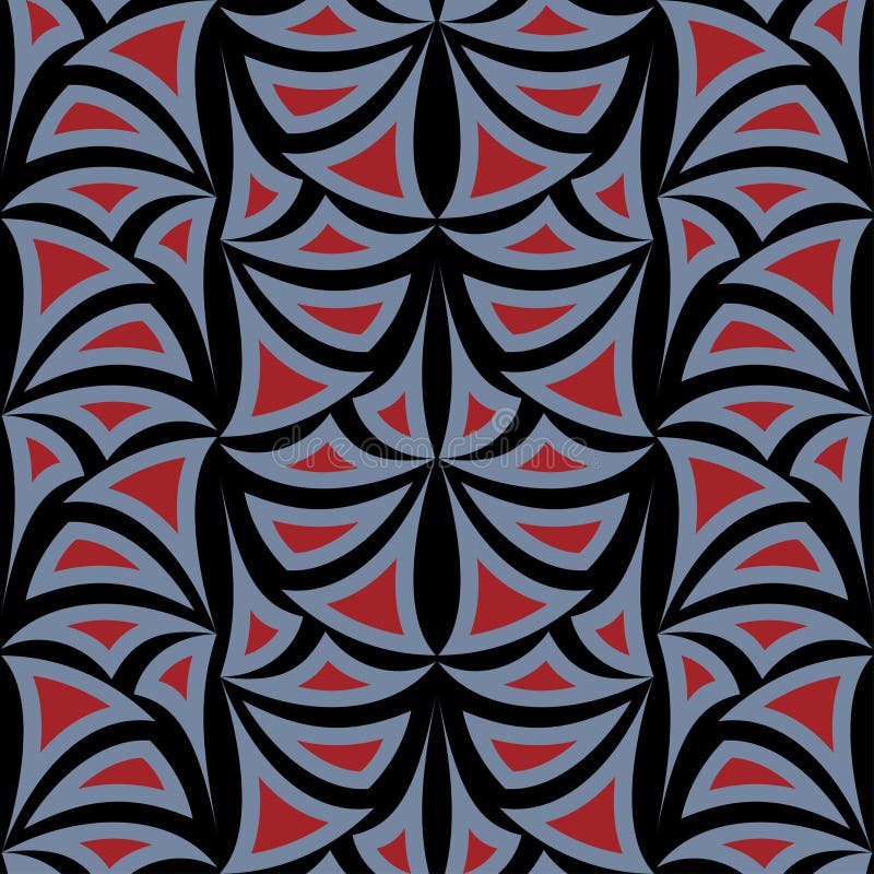 Gothic Seamless Pattern. Red Gray Elements on Black Background. Fantasy ...