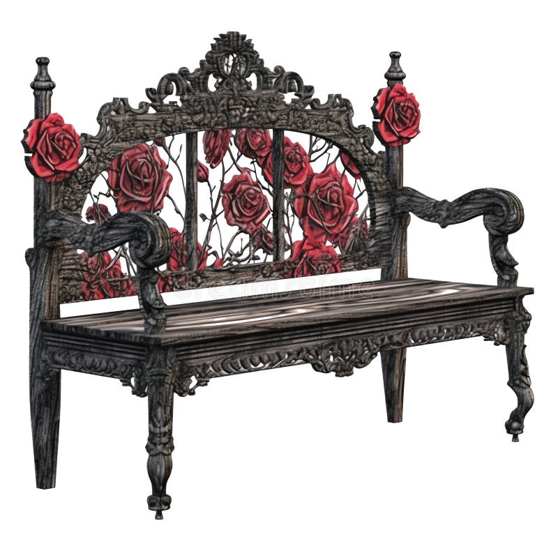 Gothic Sofa Watercolor Illustration Stock Illustration - Illustration ...