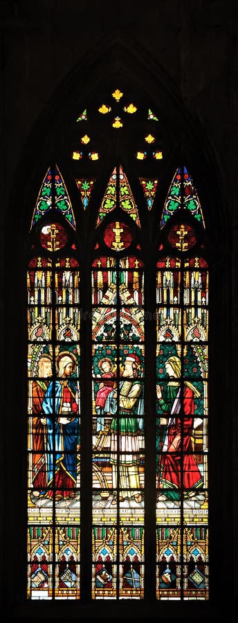 Gothic Stained Glass Window Stock Photo - Image: 16551478