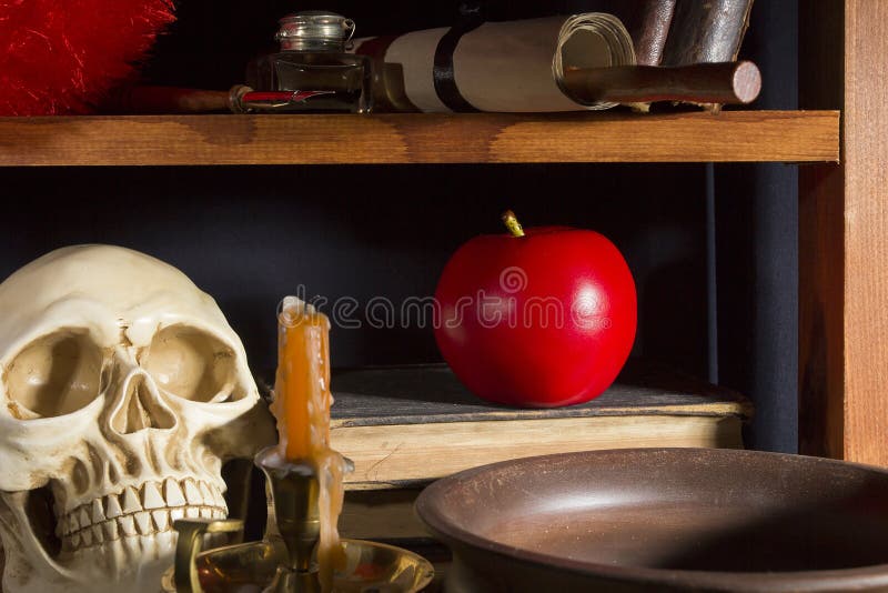Gothic still life stock photo. Image of interior, flame - 95418156