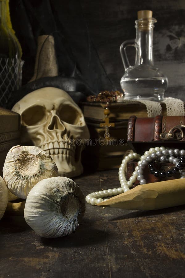 Gothic still life stock image. Image of light, danger - 94426619