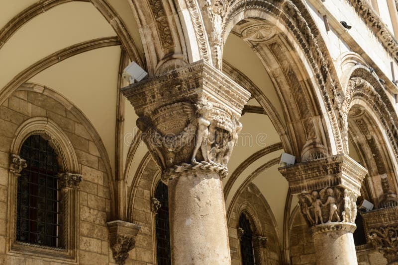 Gothic Stone Pillars stock image. Image of architectural - 37957065