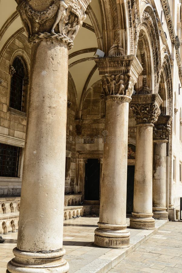 Gothic Stone Pillars stock photo. Image of europe, ornament - 32498998