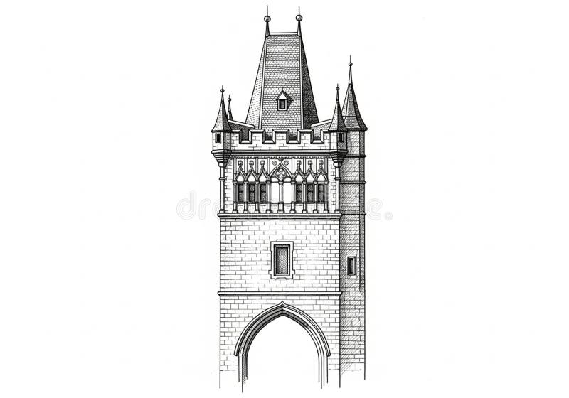 Central Steep Conical Roof Stock Illustrations – 11 Central Steep ...