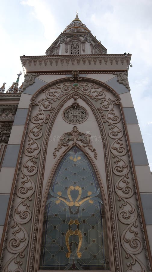 Gothic Style Building. Beautiful White Building. Exotic Building ...