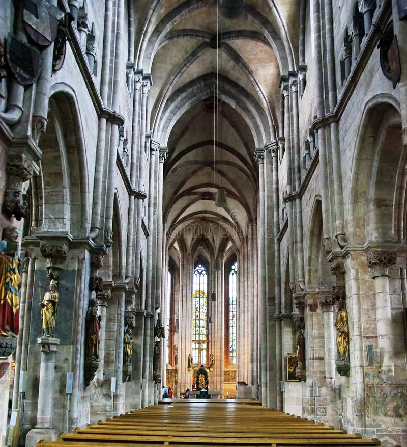 Gothic style cathedral stock image. Image of bricks, altar - 11014695