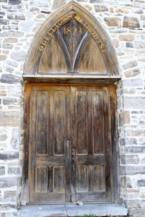 Gothic-style Front Door Of A Church Stock Photo - Image of white ...