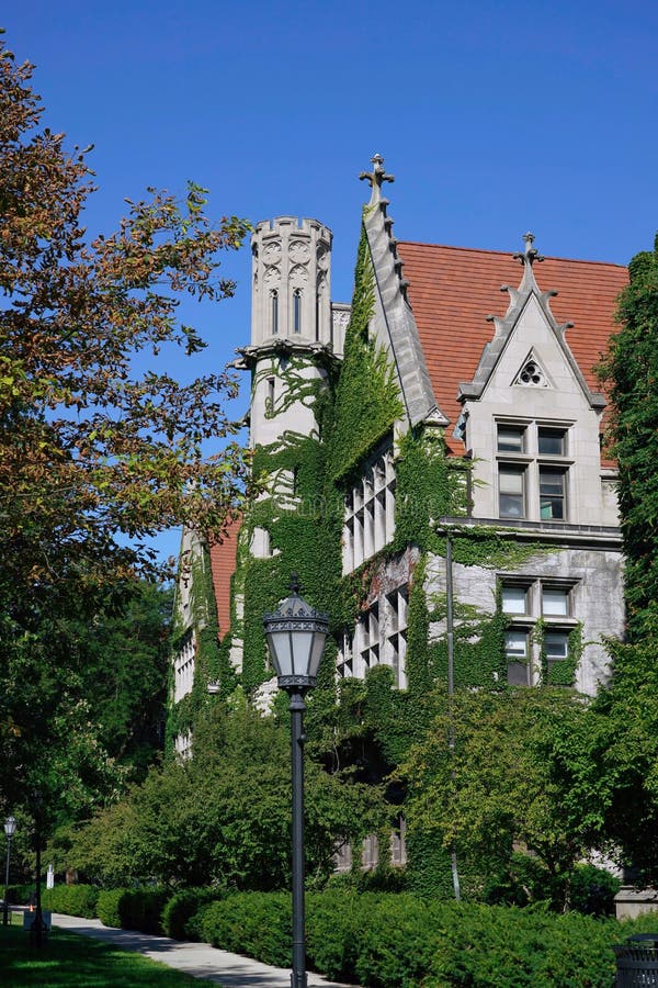 Gothic Style College Campus Stock Photo - Image of typical, bush: 260911248