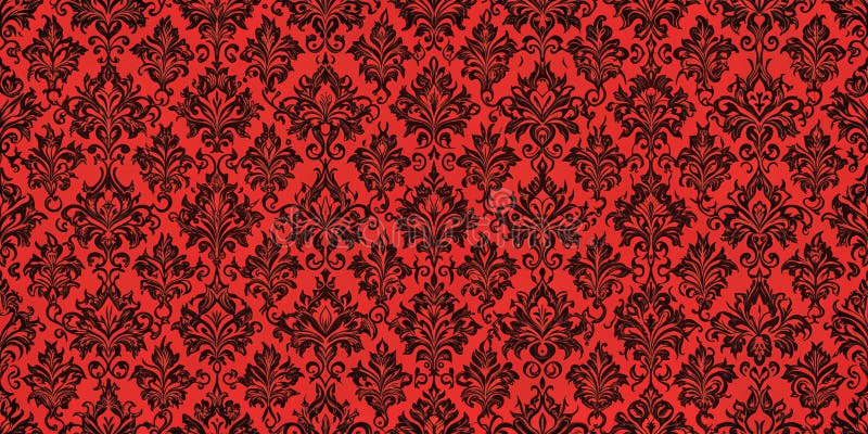 Gothic Style Red and Black Gorgeous Repeating Pattern AI-Generated ...