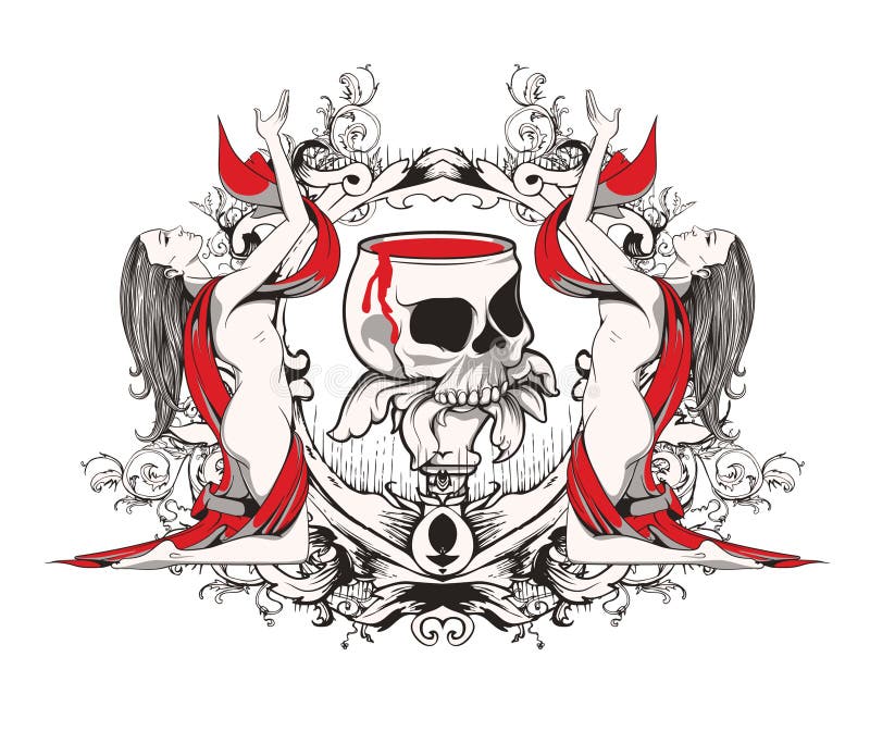 Gothic t-shirt design stock illustration. Illustration of grunge - 25170680