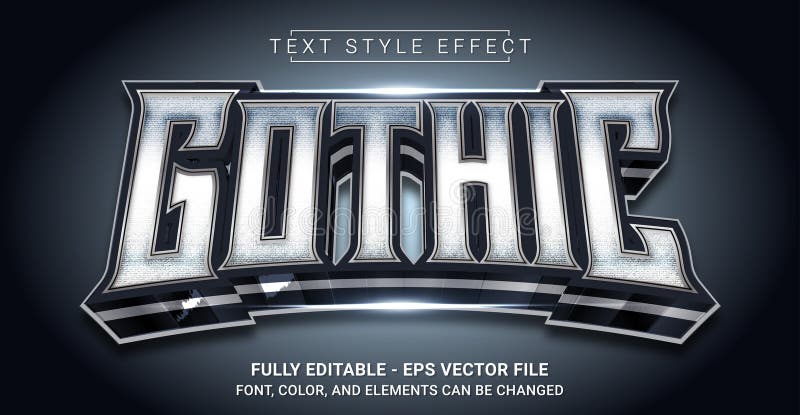 Gothic Text Style Effect. Editable Graphic Text Template Stock ...